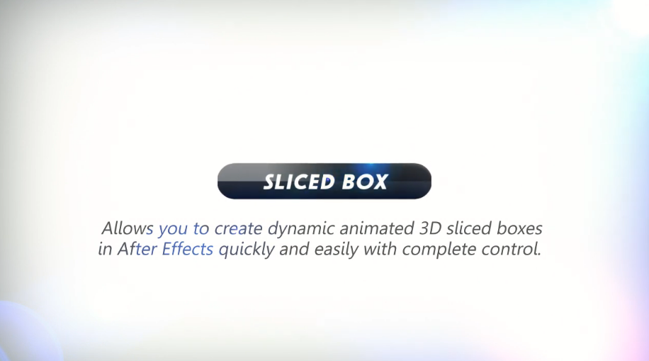 Aescripts - Sliced Box V3 Download v3.31 (Win, Mac)