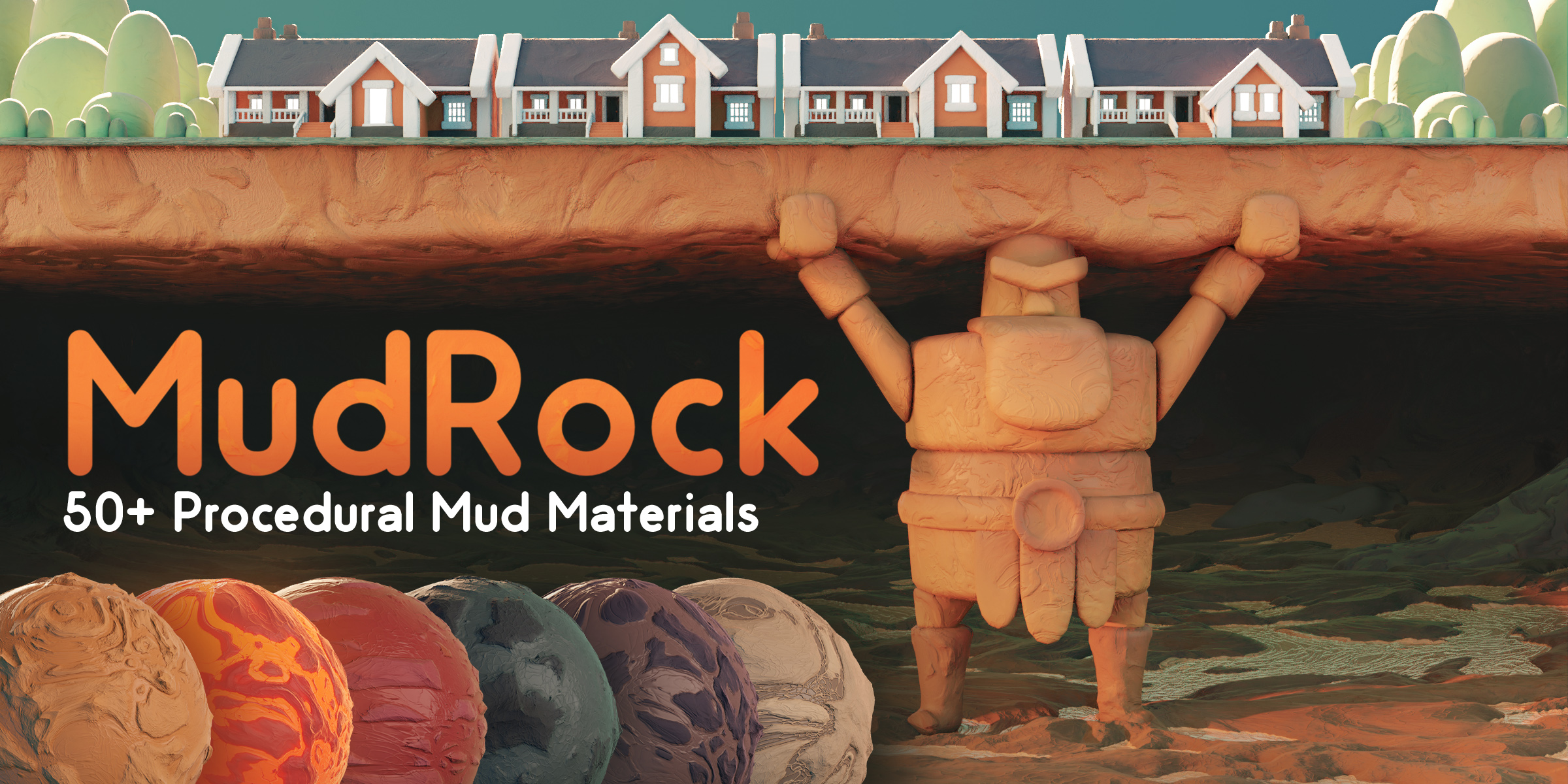 Blender - Mudrock Download v2.0 (50+ Procedural Mud Materials)